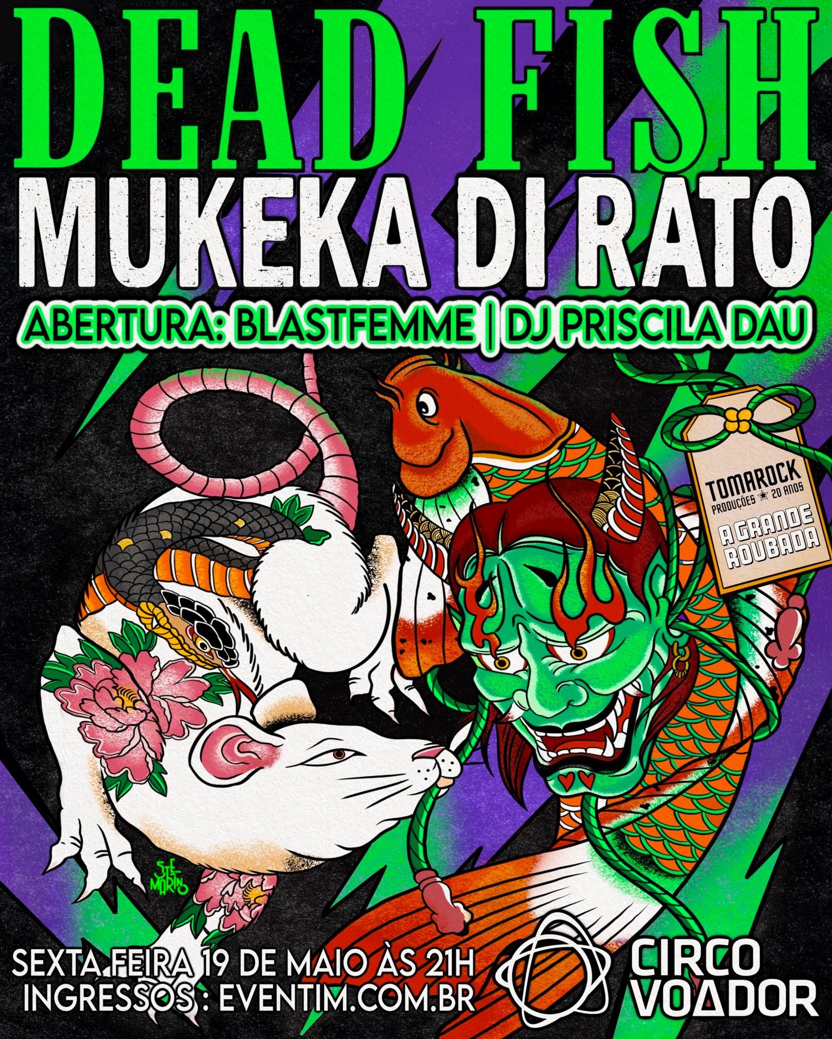 DEAD FISH, MUKEKA DI RATO, BLASTFEMME E DJ PRISCILA DAU NO CIRCO VOADOR ...